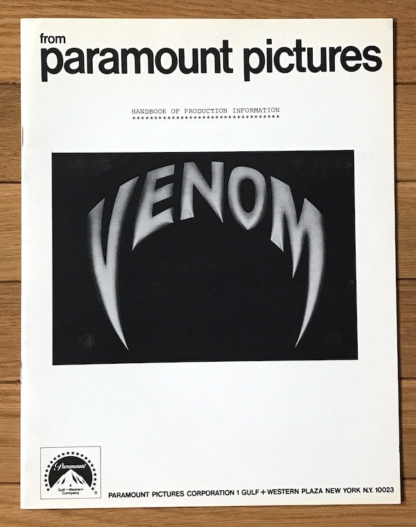 Venom (1981) Press Photos/Prod Booklet